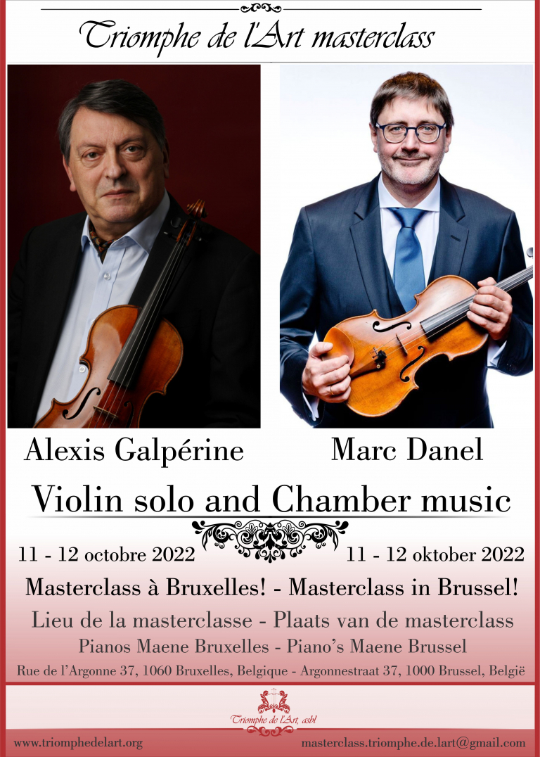Marc Danel & Alexis Galpérine masterclass Violin and Chamber music ...