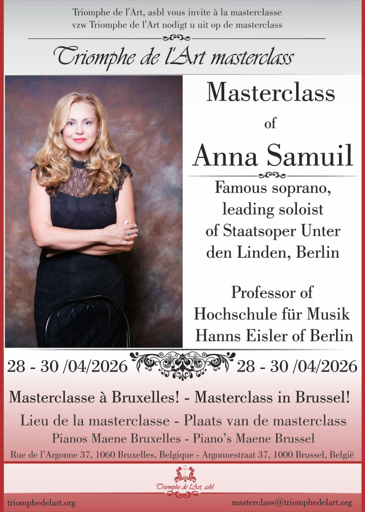 Anna Samuil masterclass 2026 - Triomphe de l'Art